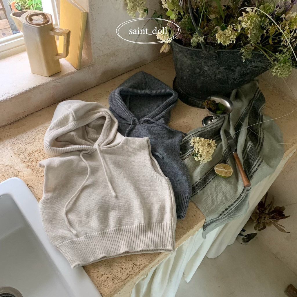 Saint Doll Children's Clothing Girls' Boys' Hooded Knit Vest ( with mom ...