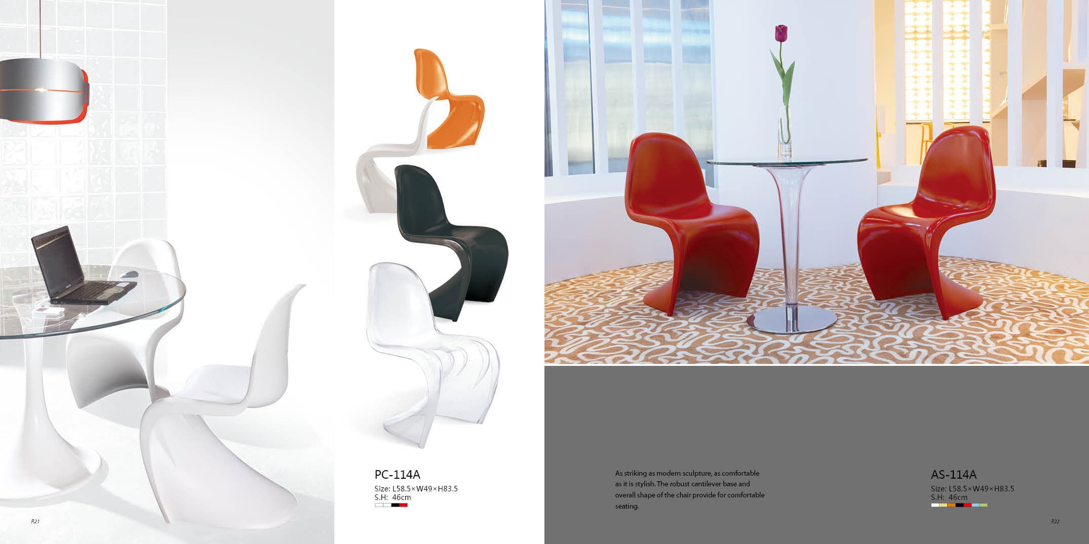 clear plastic meeting panton chair furniture | tradekorea