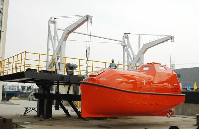 20 Persons Gravity Luffing Arm Type Lifeboat | tradekorea