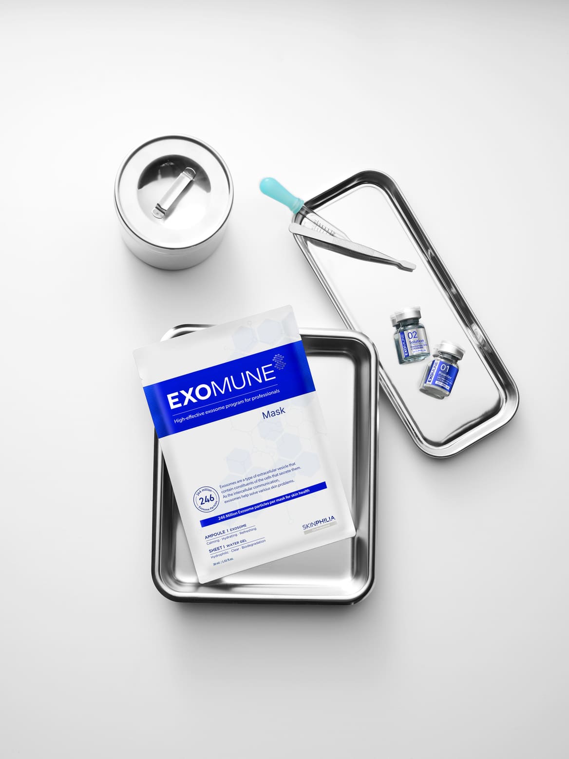 SKINPHILIA EXOMUNE Mask (4ea) / Exosomes, Aesthetic Exosome Mask, Water ...