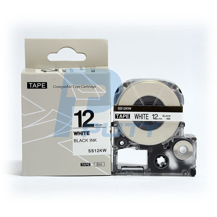 Compatible 12mm LC-4WBN Black on White Label Tapes for Tepra | tradekorea