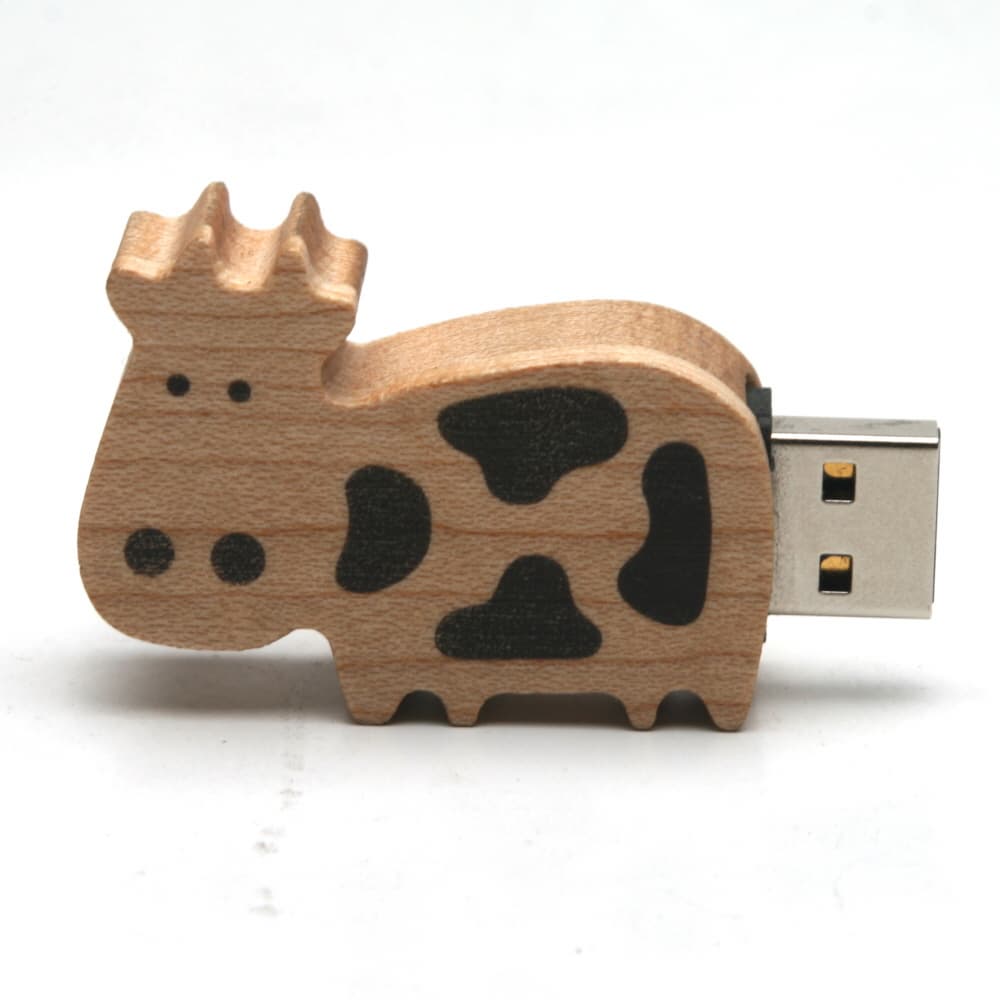 Wooden Cow OTG USB memory | tradekorea