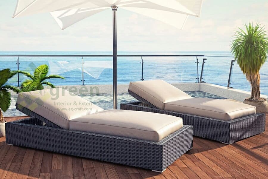 Luxury Sunbed with Sunbrella Fabric | tradekorea