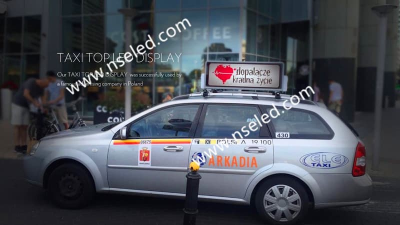 Car Cab Taxi Top LED Display Screens | tradekorea