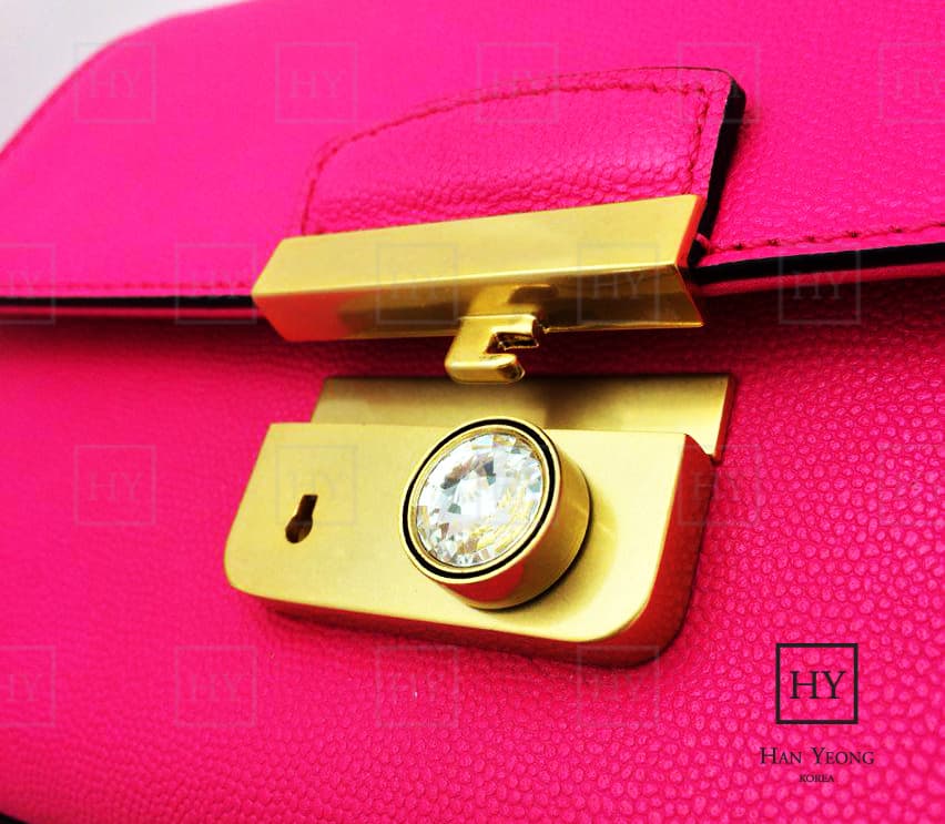 High End Square Push Lock Closure White Gem Purse Lock | tradekorea