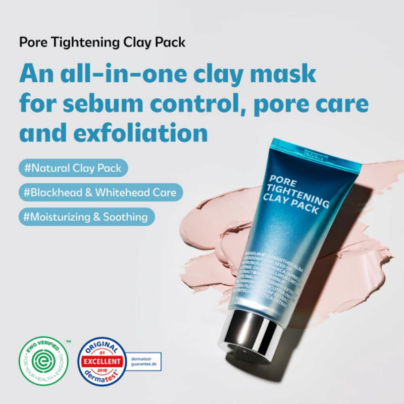 ISOI Pore Tightening Clay Mask Pack Exfoliating Sebum Control Moisture ...