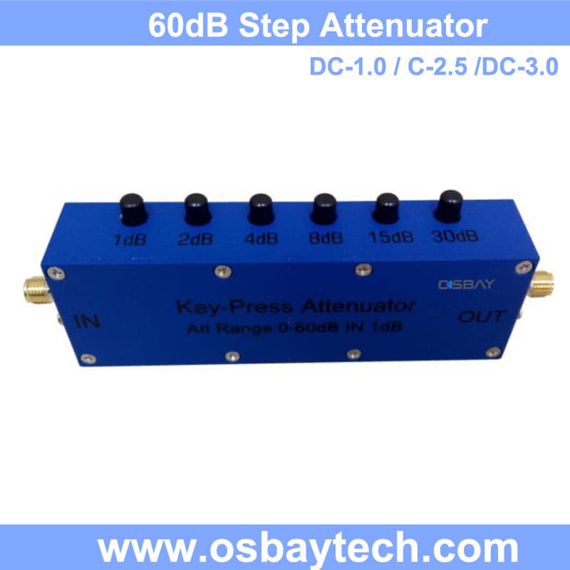 2W 5W 60 dB Push Button Key Press RF Step Signal Attenuator | tradekorea