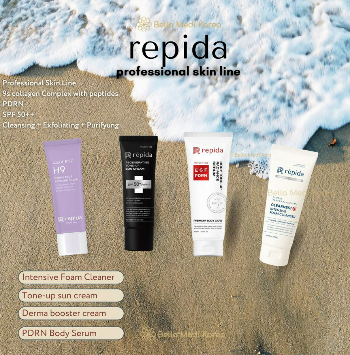 Repida professional Skin care line for face & body | tradekorea