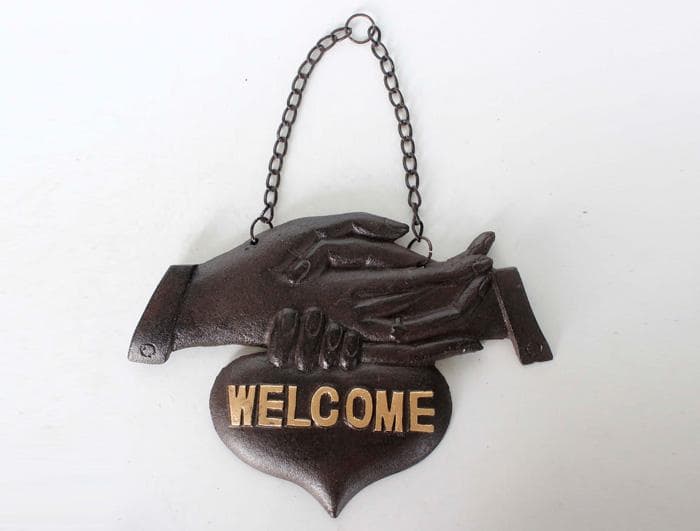 Cast Iron Welcome Sign | tradekorea