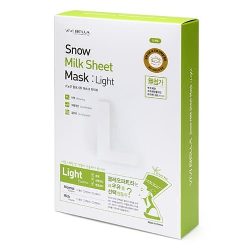 [Skin care/Mask pack] Snow Milk Sheet Mask (10ea) | tradekorea
