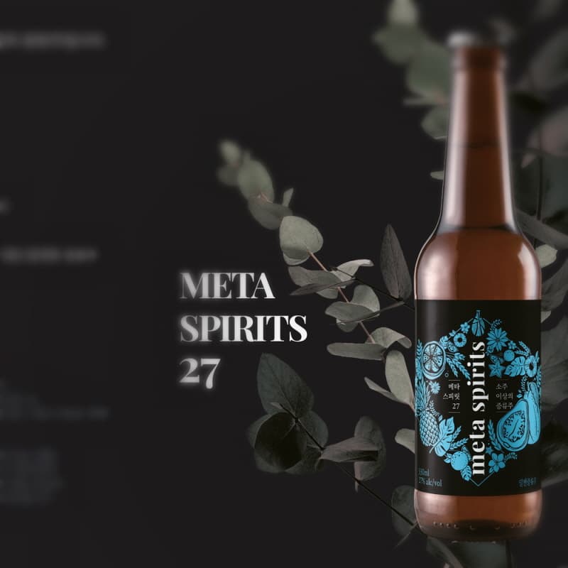 Meta Spirit, 100% distilled Korean soju, ABV 27%, Korean spirits ...