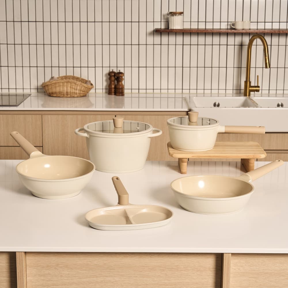 TrueCook IH Induction Premium Ceramic Beige Cookware 15 Type | tradekorea