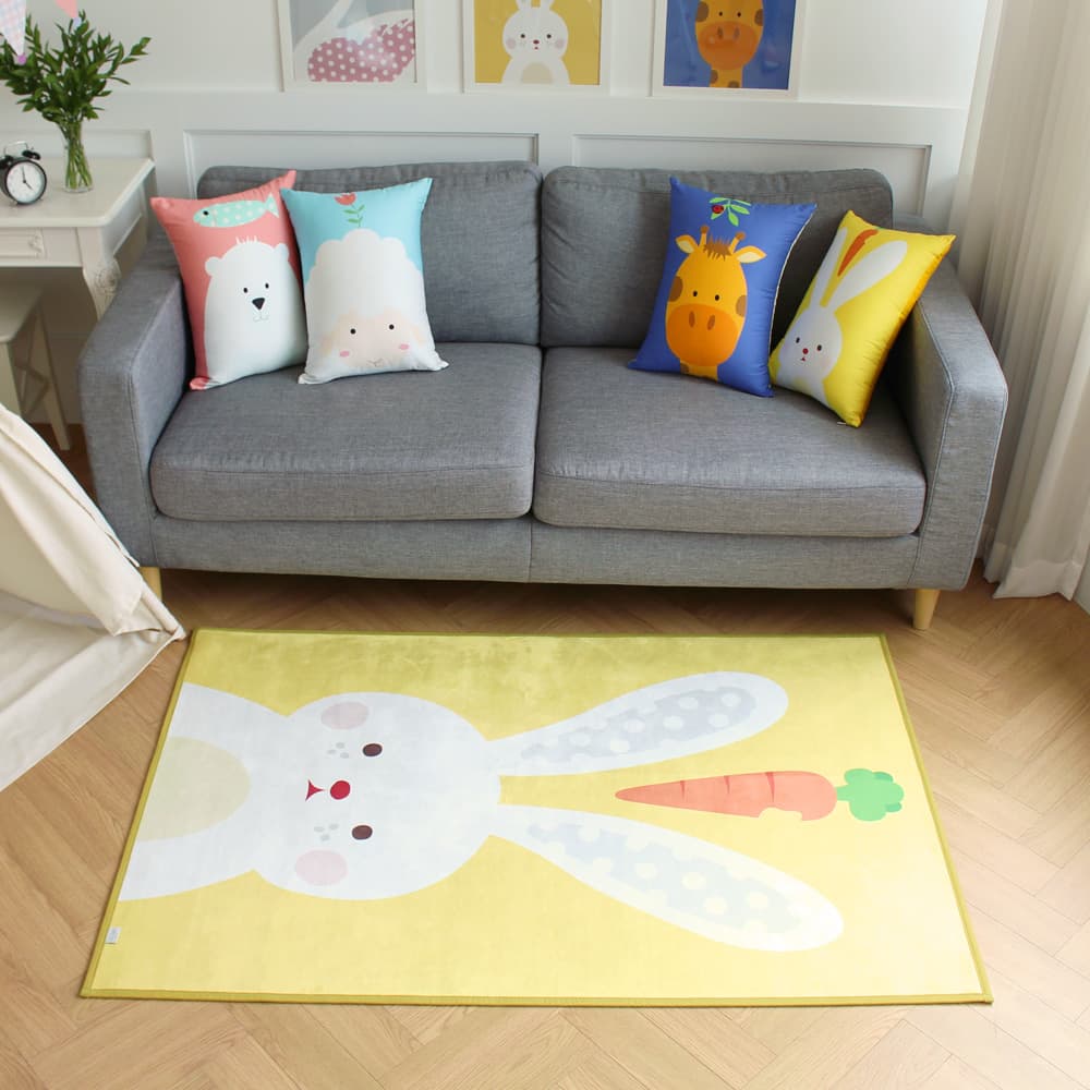 [Bellement] premium baby & kids carpet play mat rabbit | tradekorea
