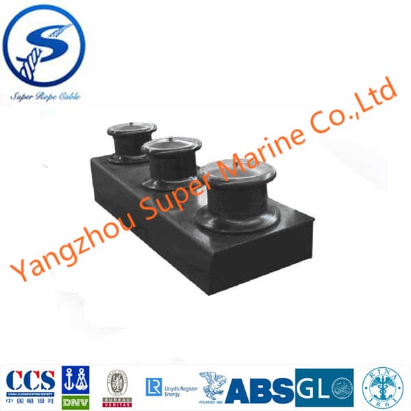 Cast Steel Open Type Three Roller Fairlead with Stand for Ship | tradekorea