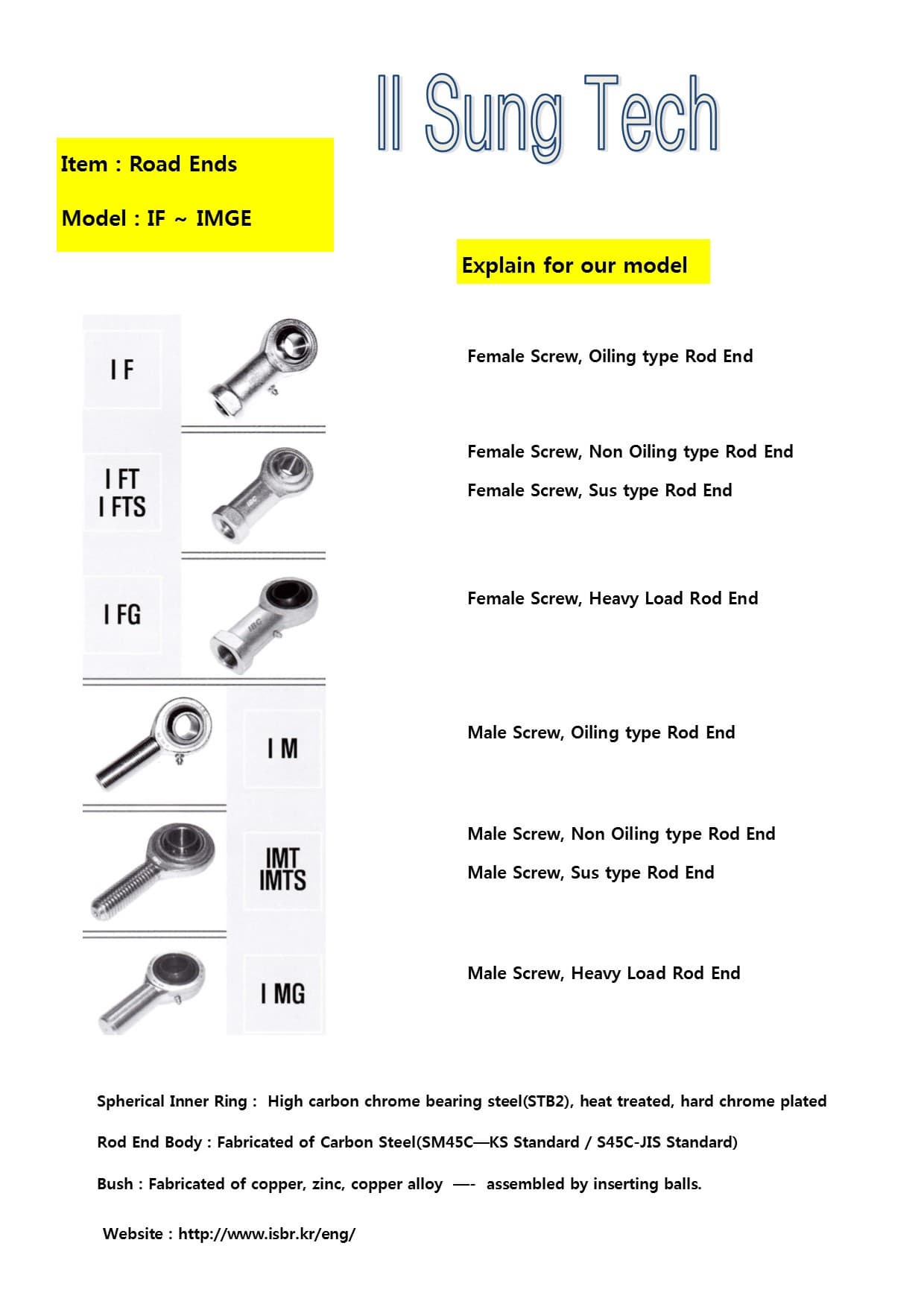 rod end, spherical plain, track roller, ball joint | tradekorea