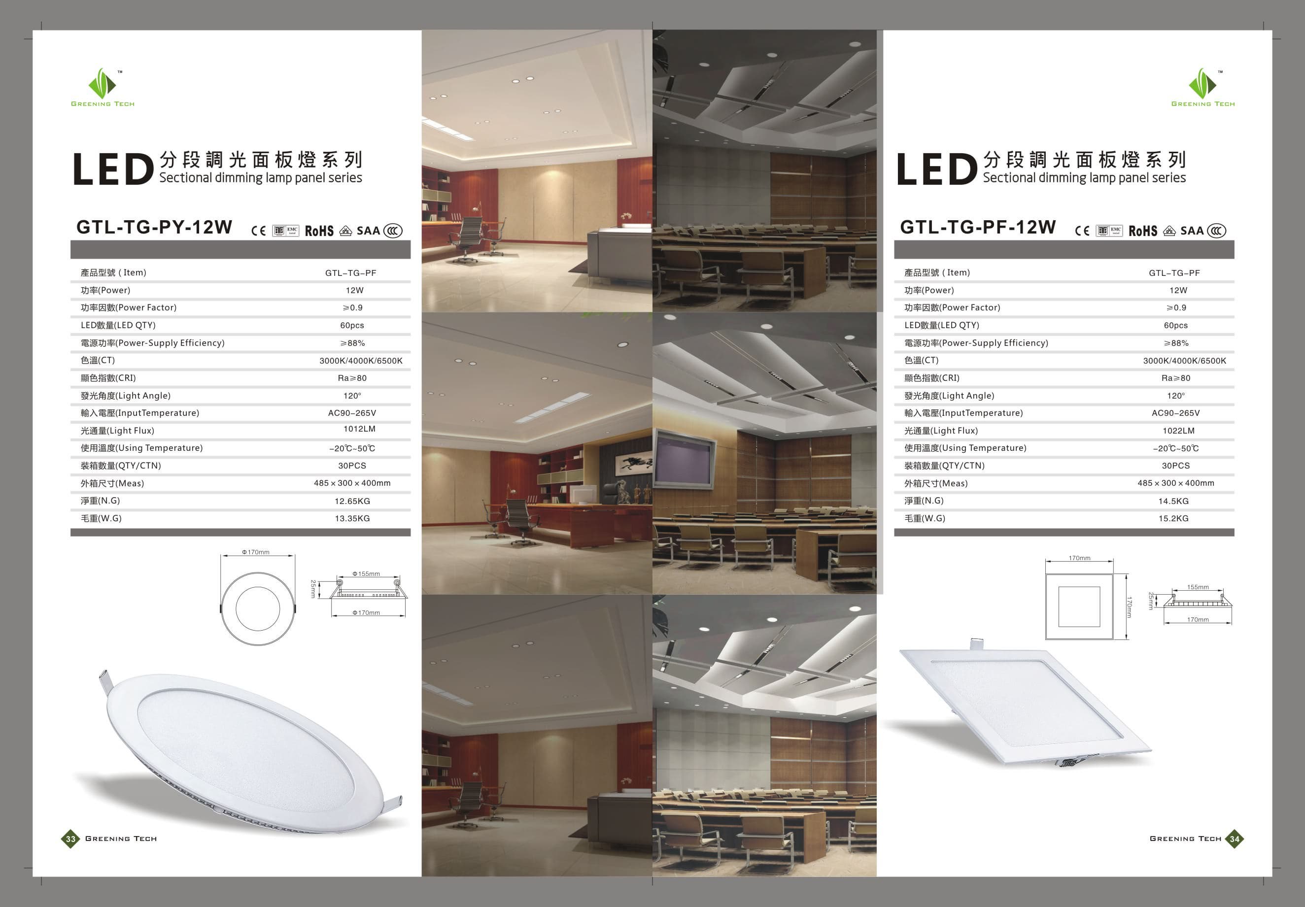 LED SECTIONAL DIMMING PANEL LIGHT SERIES | tradekorea