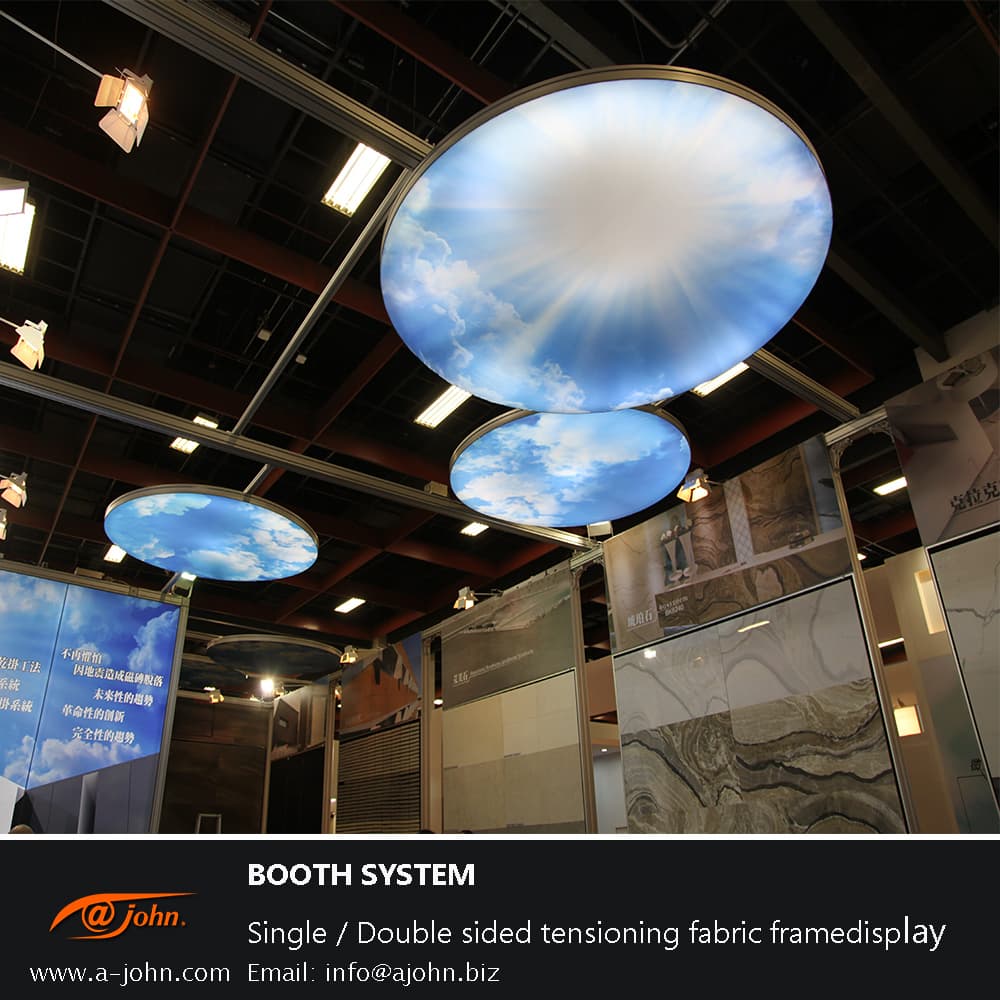 Ceiling circular tension fabric light box | tradekorea