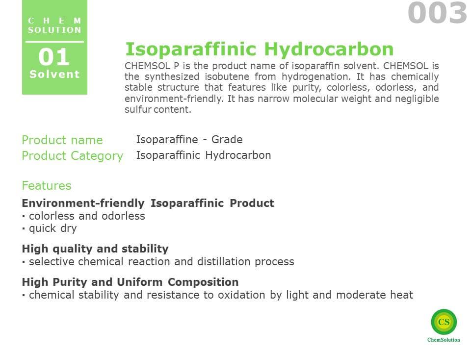 Isoparaffinic hydrocarbon, base oil, solvent, liquid | tradekorea