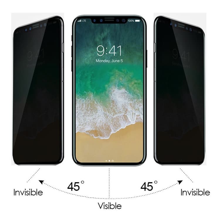 3D privacy tempered glass screen protector for iPhone X | tradekorea