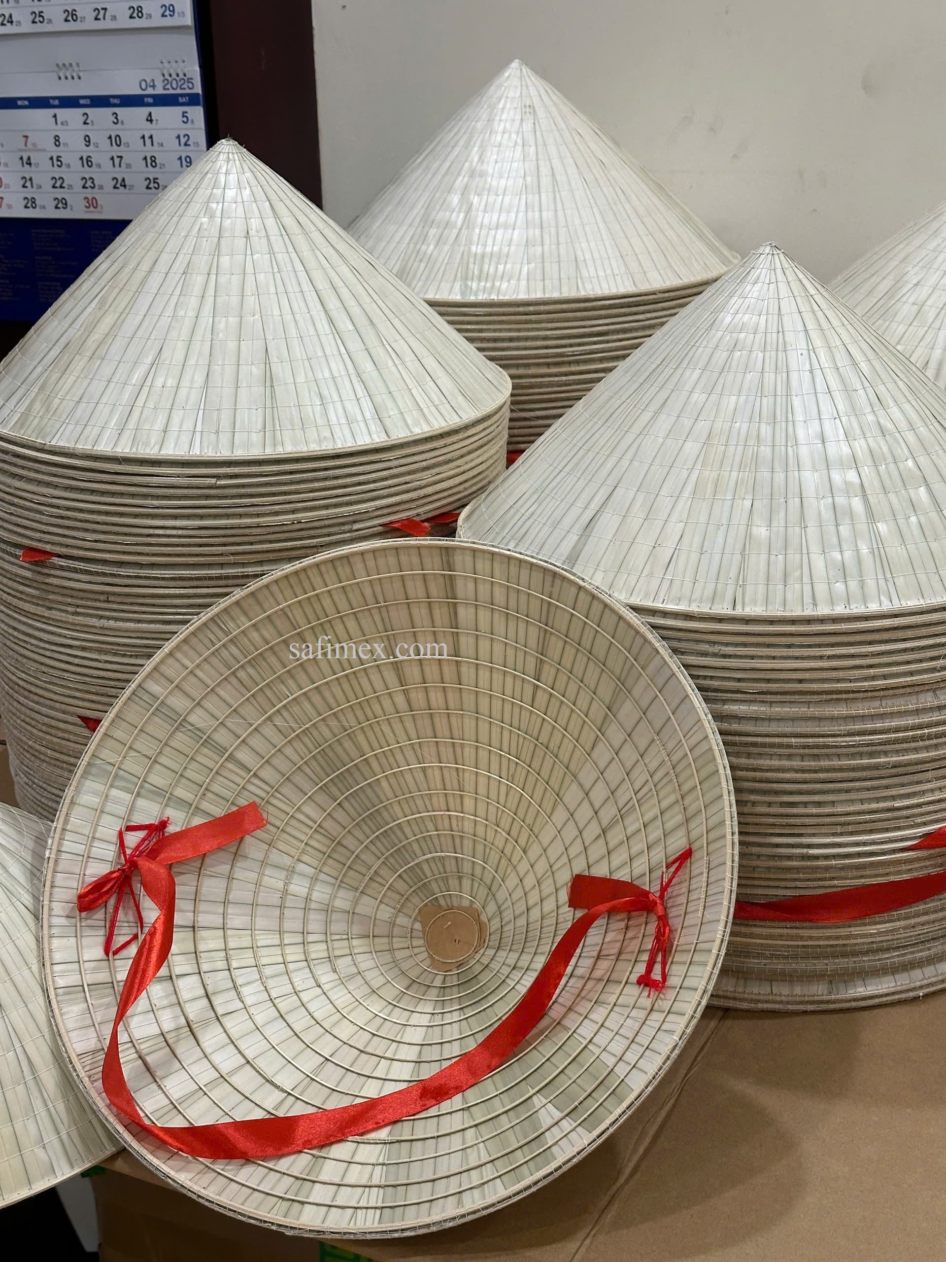 Vietnamese Conical Straw Bamboo Hat Plain Water Proof with Chin Strap ...