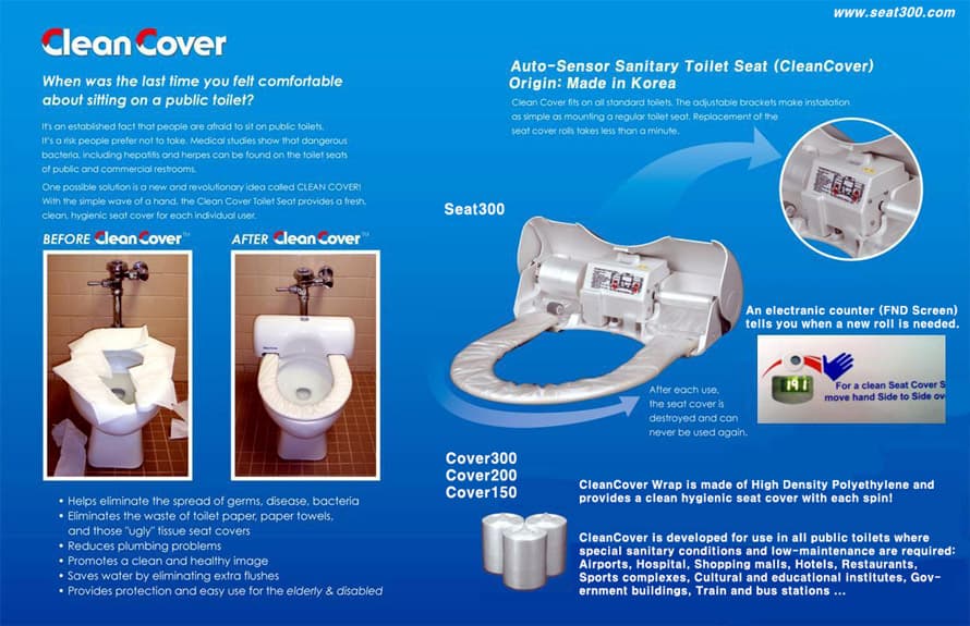Auto-Sensor Sanitary Toilet Seat (Clean Cover) | tradekorea